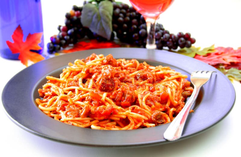 Spaghetti Dinner stock photo. Image of white, ground, home - 6376408