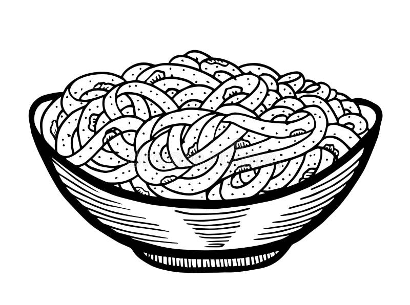 Spaghetti Doodle, Hand Drawing Stock Illustration - Illustration of ...