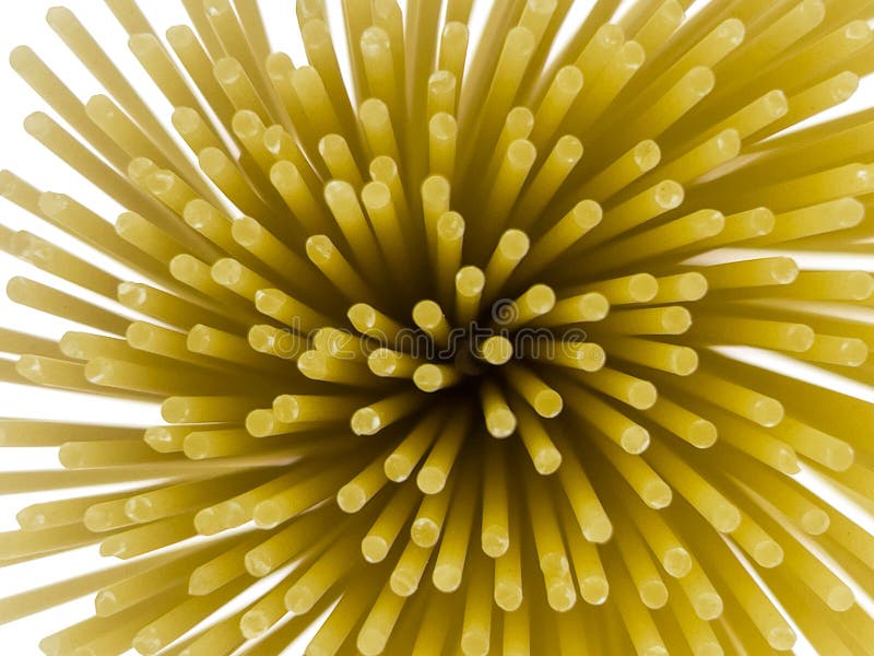 Spaghetti Fan on a White Background Close-up Stock Image - Image of ...