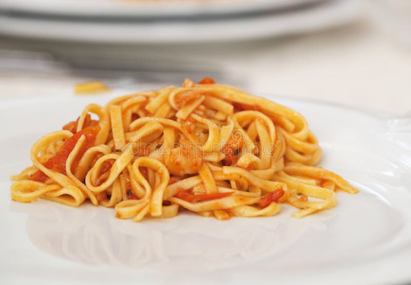 Spaghetti with fish stock image. Image of seafood, pasta - 24787235