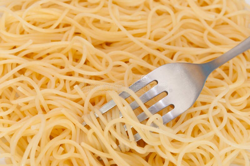 Spaghetti and Fork stock image. Image of pasta, closeup - 21418857