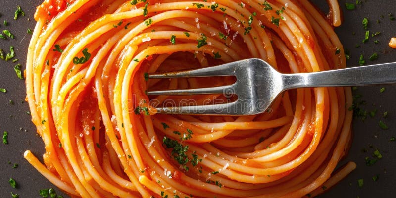 Spaghetti with Fork stock image. Image of meal, dining - 378008009