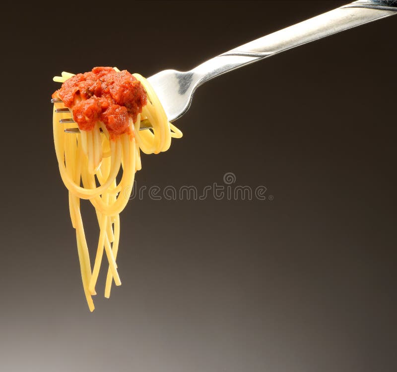 Spaghetti on a fork stock photo. Image of fork, meal - 137321304