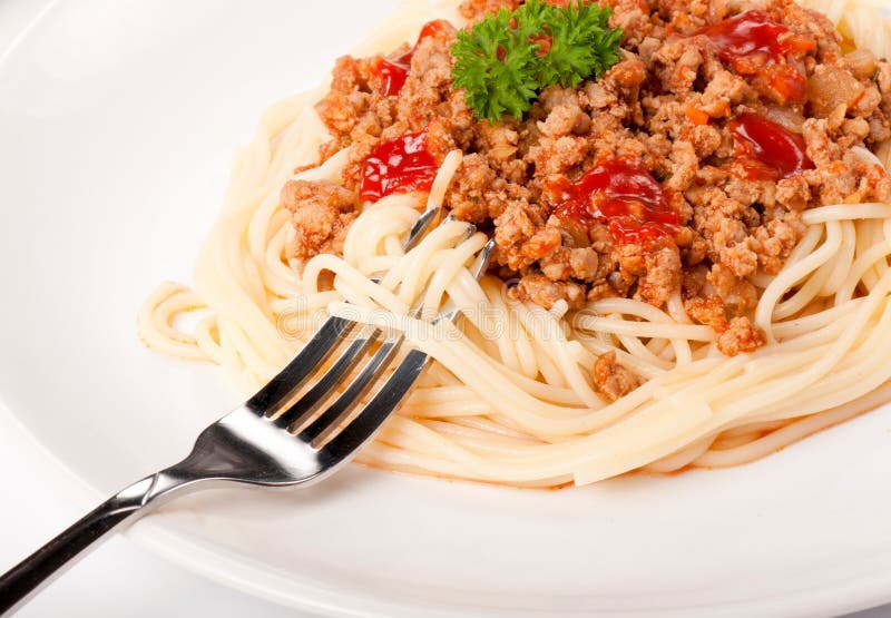 Spaghetti and fork stock image. Image of fresh, italian - 30634717
