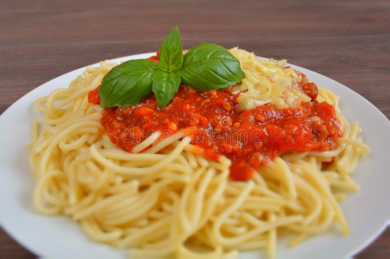 Spaghetti stock photo. Image of leaf, spaghetti, pork - 307216716