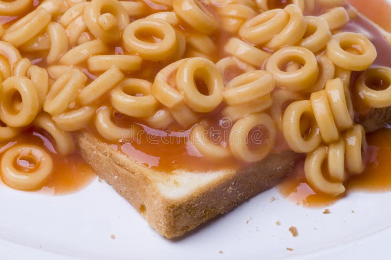 Spaghetti Hoops on Star Shaped Toast Stock Image - Image of sauce ...