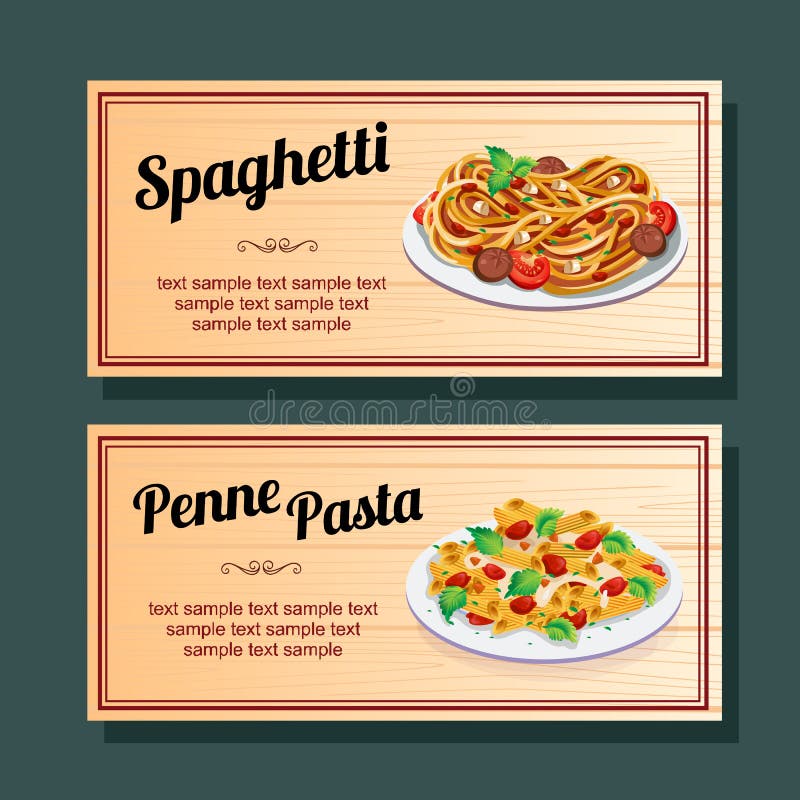 Spaghetti pasta template stock vector. Illustration of pasta - 117911388