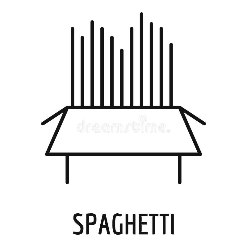 Spaghetti Icon, Outline Style Stock Illustration - Illustration of pack ...