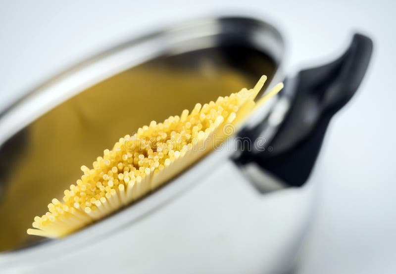 Spaghetti inside a pot stock image. Image of appetizer - 131890071