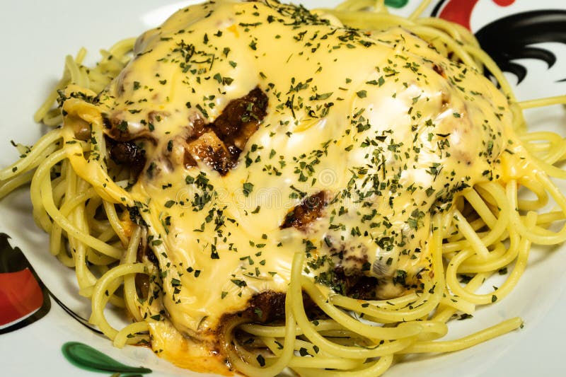 Spaghetti Isolated on Black Background Paper Stock Photo - Image of ...