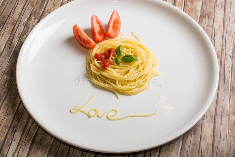 Valentines Heart Spaghetti stock image. Image of cooking - 23434411