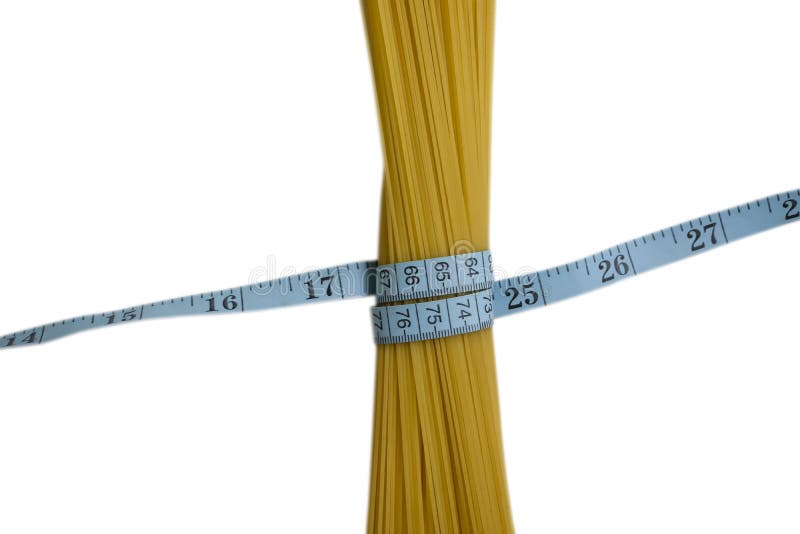 Spaghetti Measuring Tape Isolated on White Background Stock Image ...