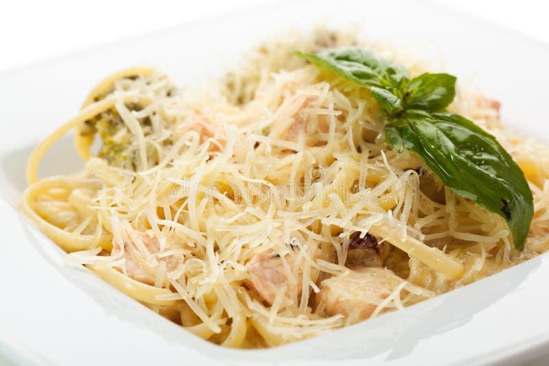 Spaghetti stock photo. Image of lunch, delicious, leaves - 42843168
