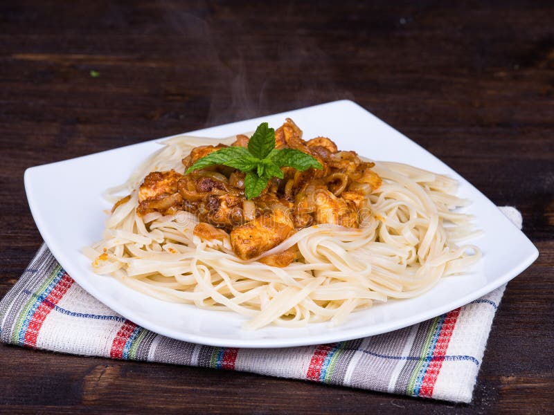 Spaghetti and meat stock photo. Image of health, cook - 35614336