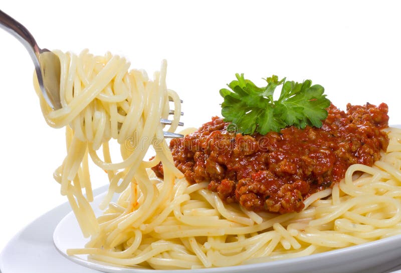Spaghetti with meat sauce stock photo. Image of lunch - 19098420