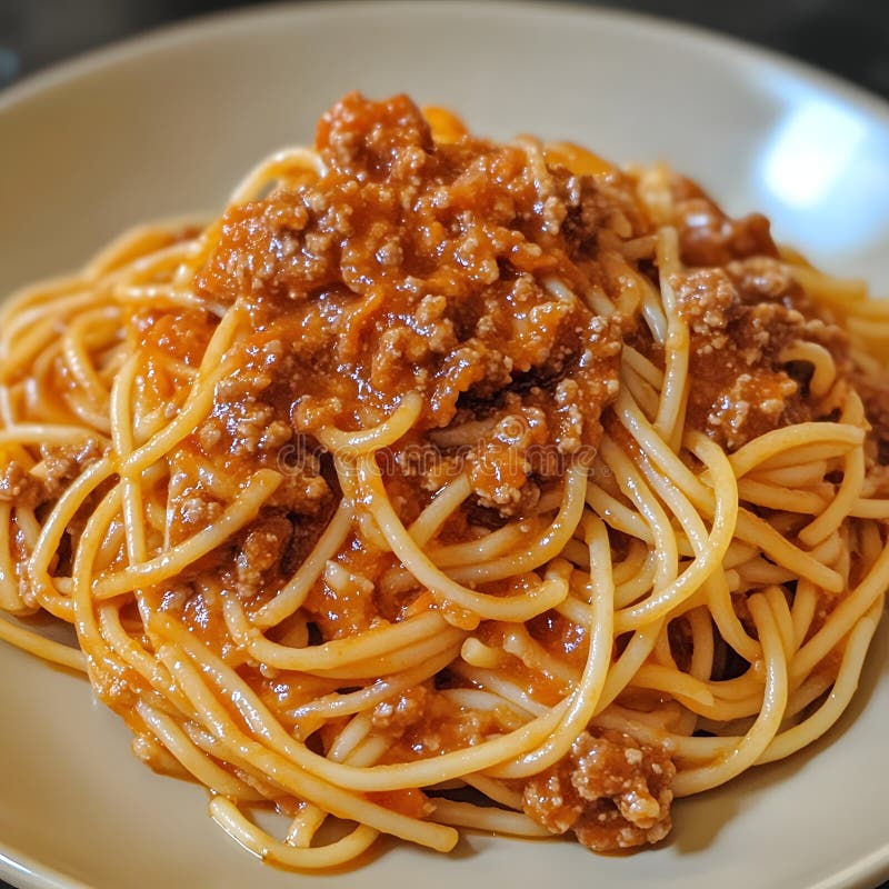 Spaghetti Meat Sauce. Spagetti Bolognese. Spaghetti Carbonara. Stock ...