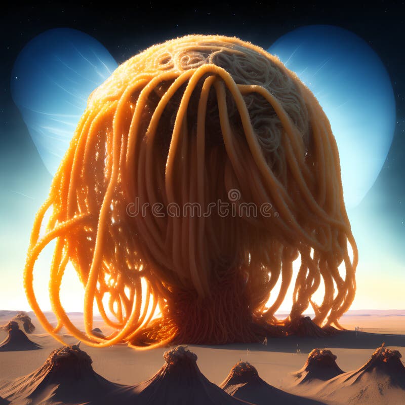 Spaghetti Monster Attacks, Generative AI Illustration Stock Photo ...