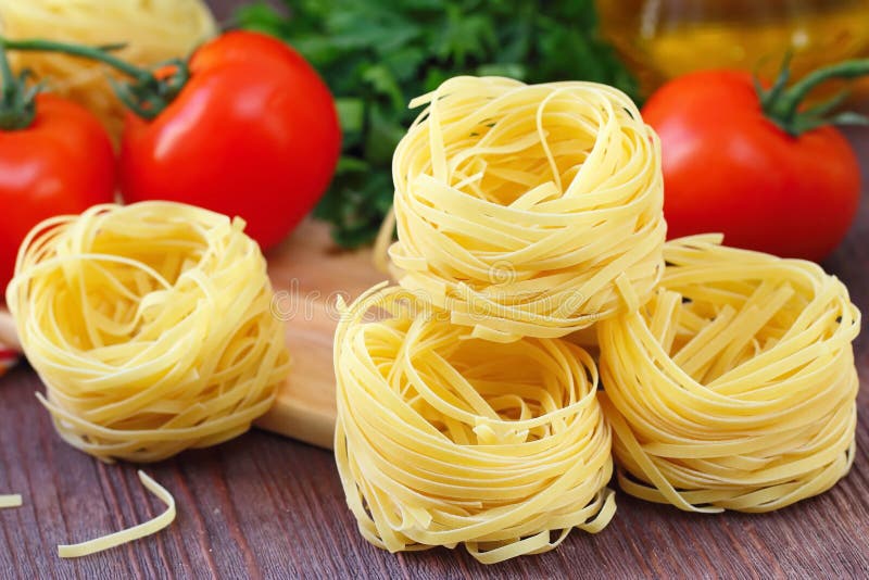 Spaghetti Nest Prepared for Cooking Stock Image - Image of cuisine ...