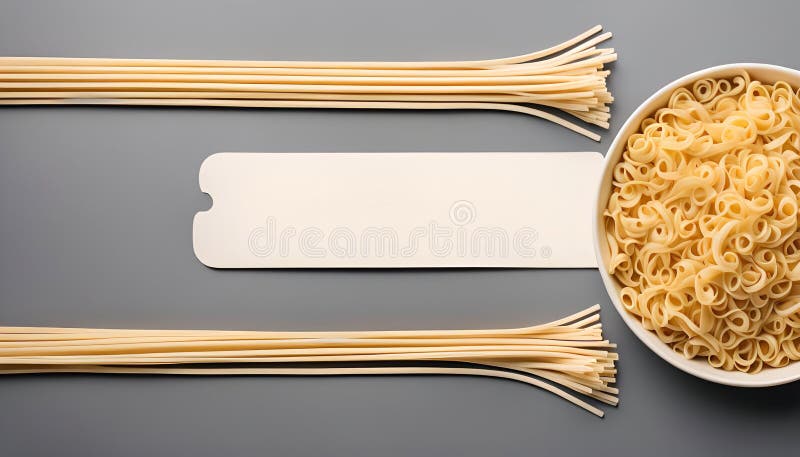 Spaghetti and Noodles - a Culinary Composition Stock Illustration ...