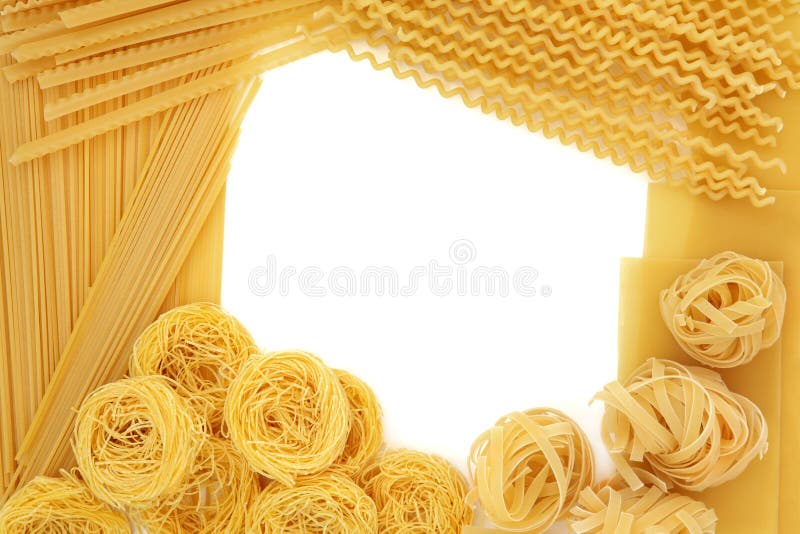 Spaghetti Pasta Border stock photo. Image of tagliatelli - 48955298