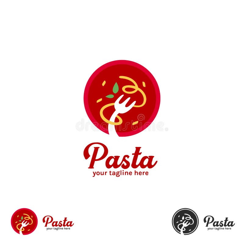 Delicious Italian Pasta Logo Icon with Italian Flag Pasta Frame Doodle ...