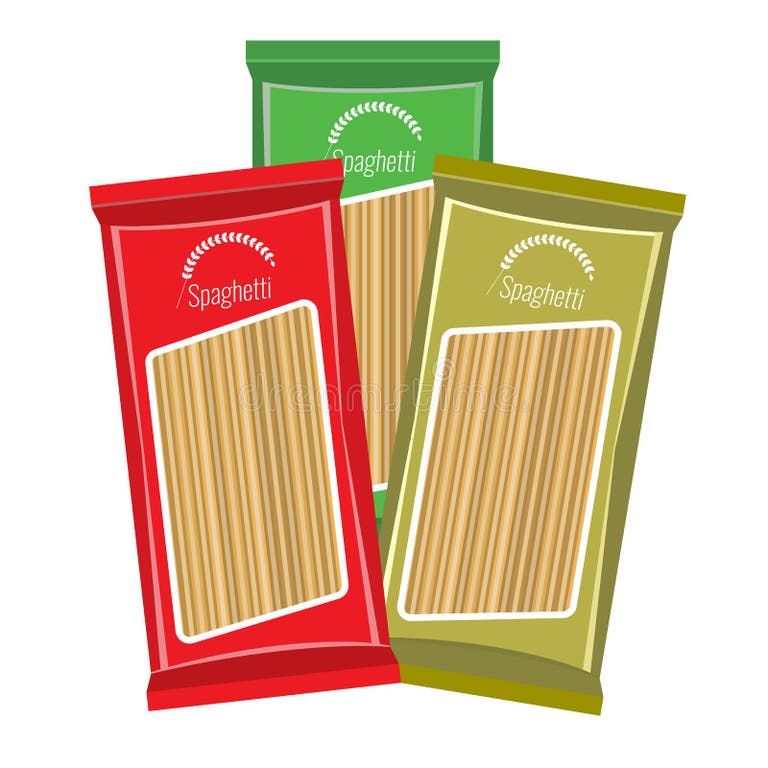 Pasta Flat Design Package Stock Illustrations – 600 Pasta Flat Design ...