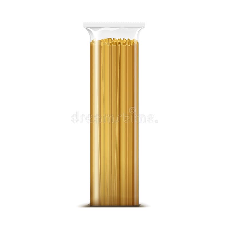 Spaghetti Pasta Packaging Template Isolated Stock Vector - Illustration ...