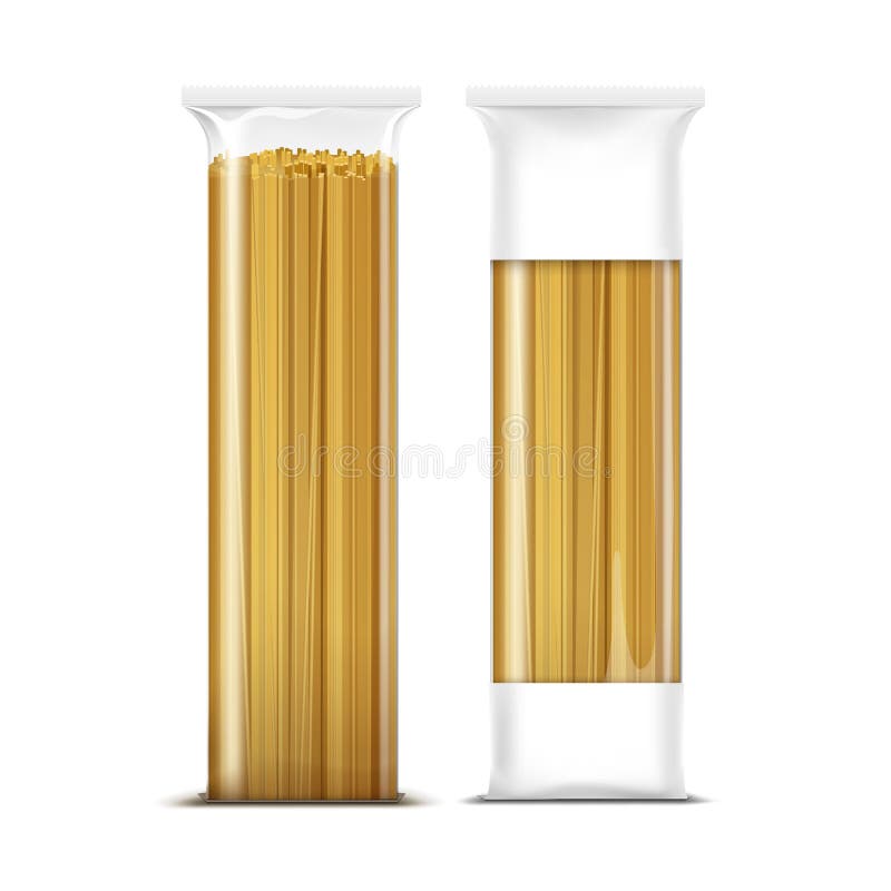 Spaghetti Pasta Packaging Template Isolated Stock Vector - Illustration ...