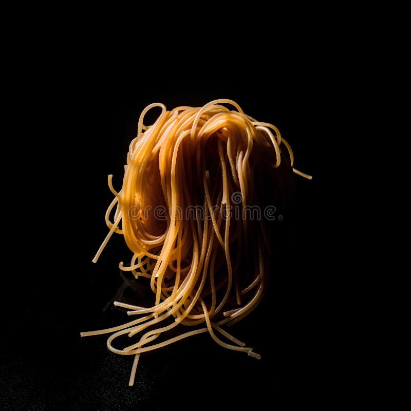 Spaghetti Pasta on White Background As Package Design Element Stock ...