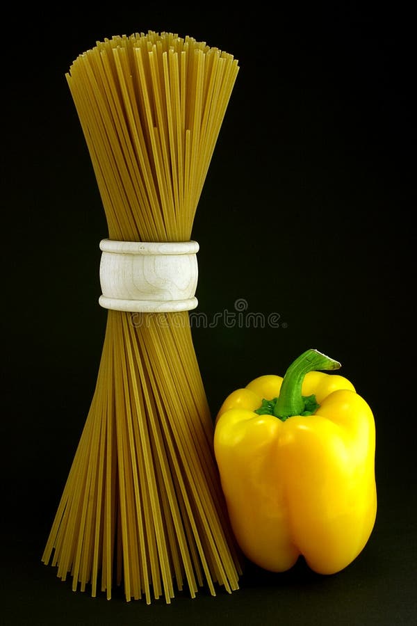 Spaghetti with Pepper stock image. Image of italian, food - 10365599