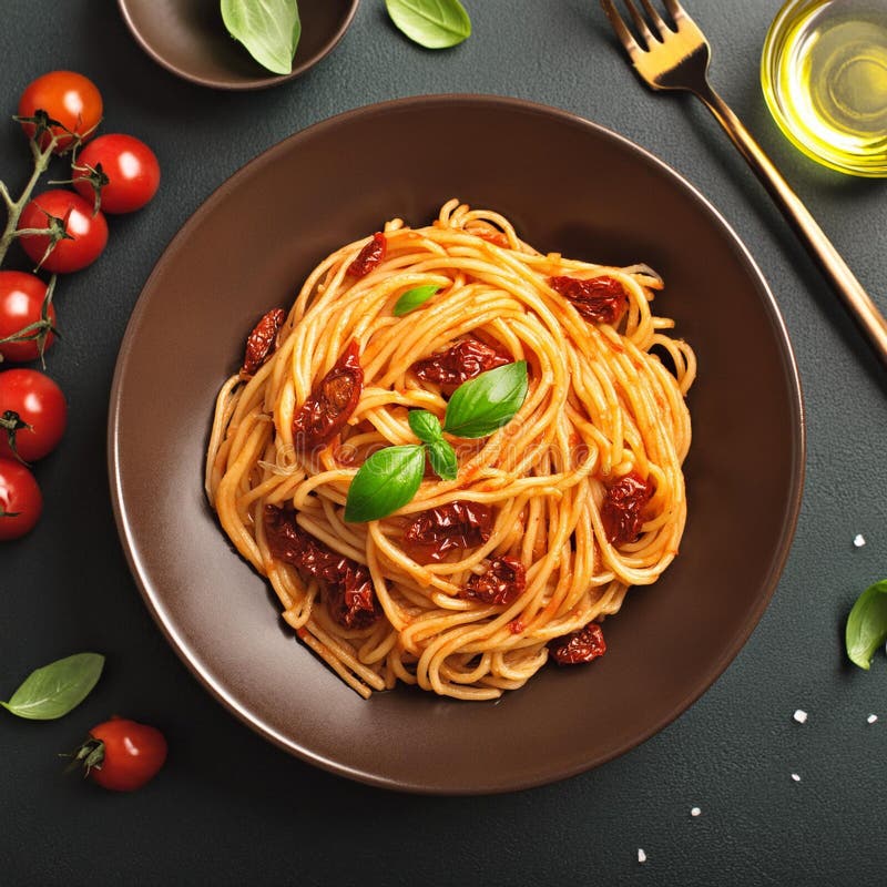 Spaghetti Pomodoro Pasta Food, AI Generated Stock Illustration ...