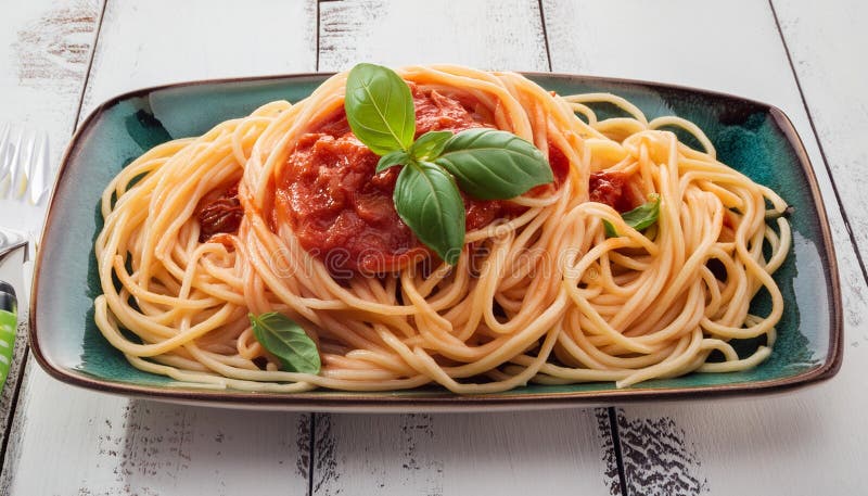 Spaghetti Pomodoro Pasta Food, AI Generated Stock Illustration ...