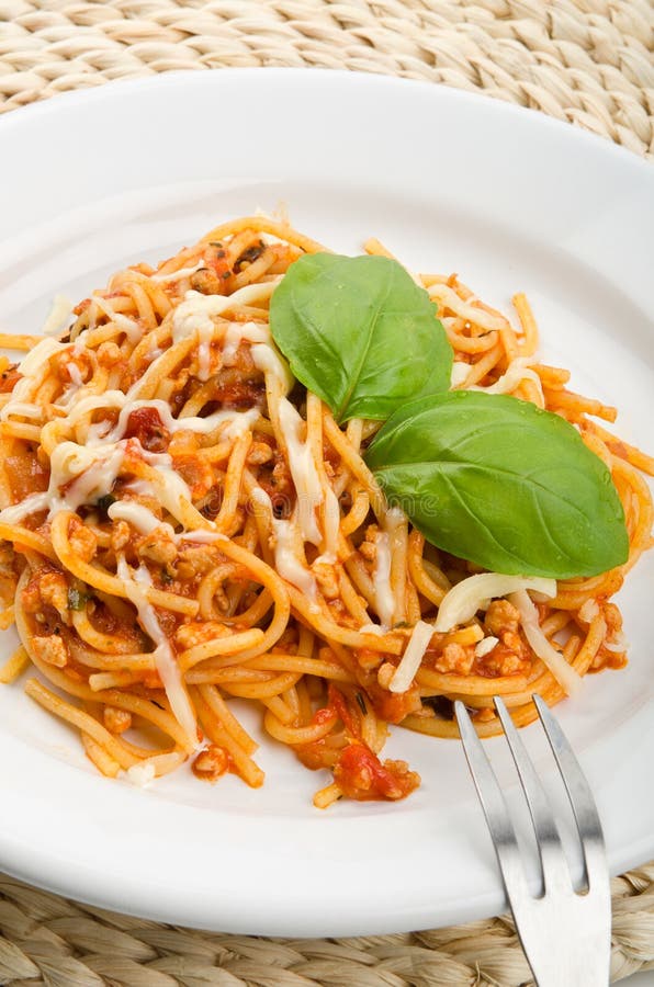 Spaghetti with red sauce stock photo. Image of cuisine - 20927170