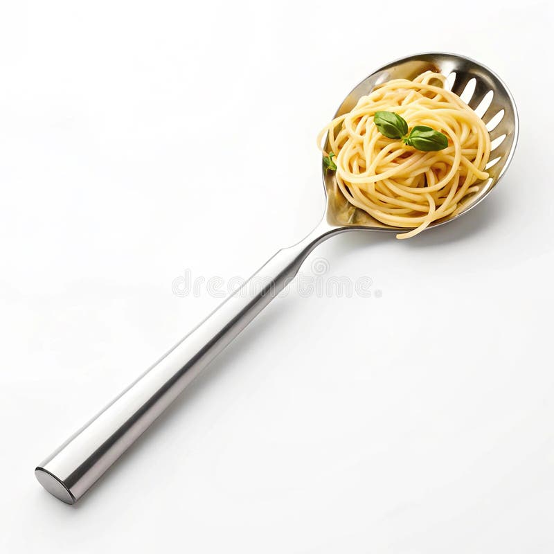 Spaghetti Server with Long Handle and Forked End Stock Illustration ...