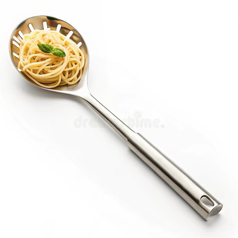 Spaghetti Server with Long Handle and Forked End Stock Illustration ...