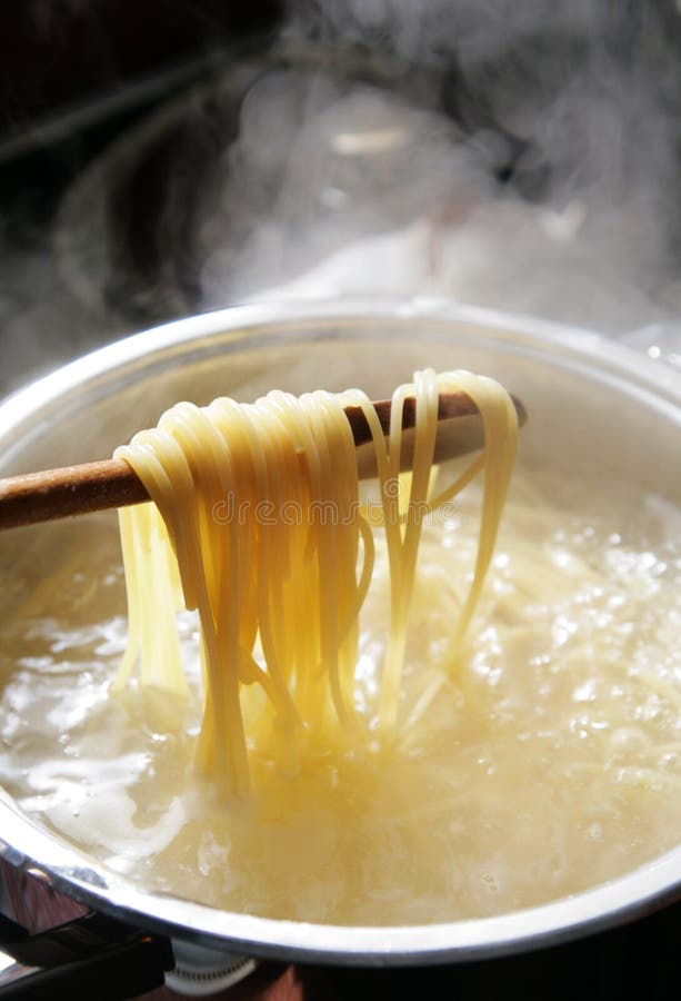 Pasta cooking in a pot stock photo. Image of preparing - 14151558