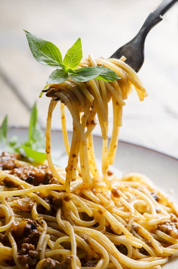 Spaghett with tomato sauce stock photo. Image of food - 7159134