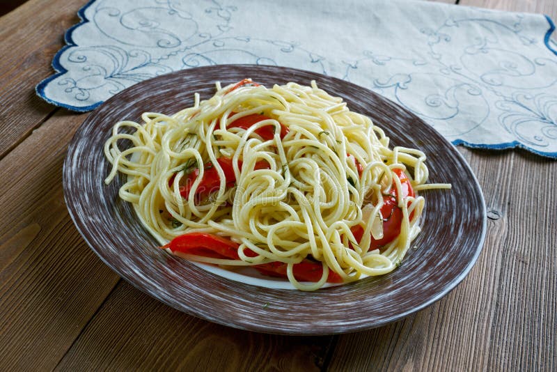 Spaghetti with Spanish Flavours Stock Photo - Image of italy, natural ...