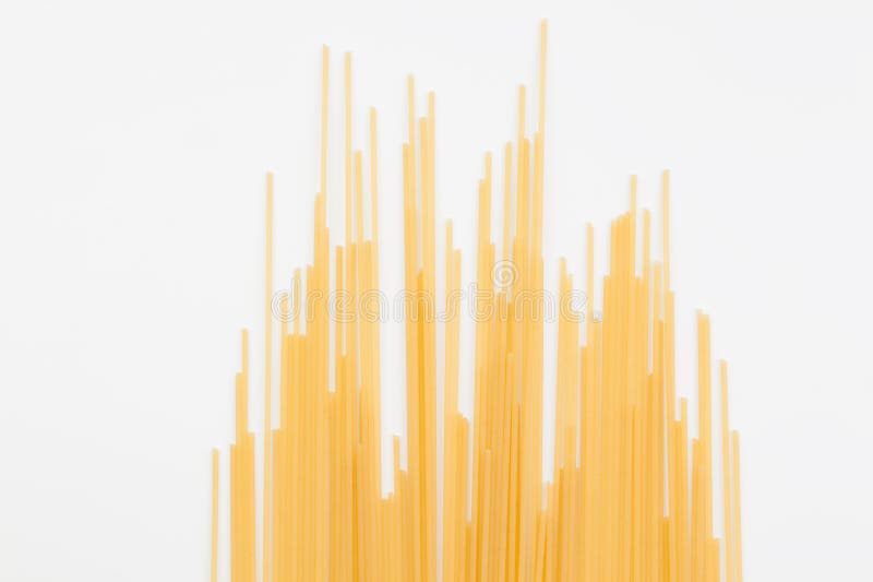 Spaghetti Spread Out on a White Surface Stock Image - Image of ...