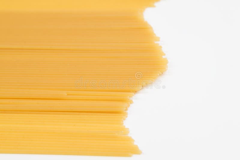 Spaghetti Spread Out on a White Surface Stock Image - Image of gourmet ...