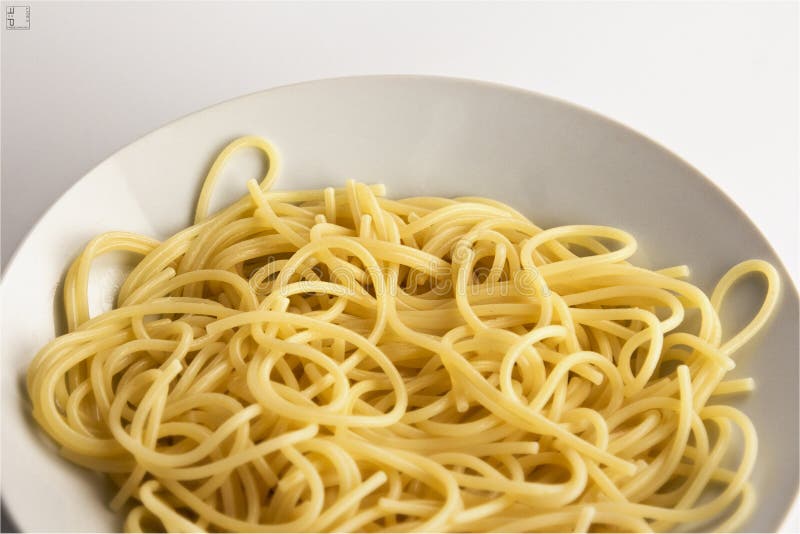 Spaghetti on table set stock photo. Image of cooked, cuisine - 99682730