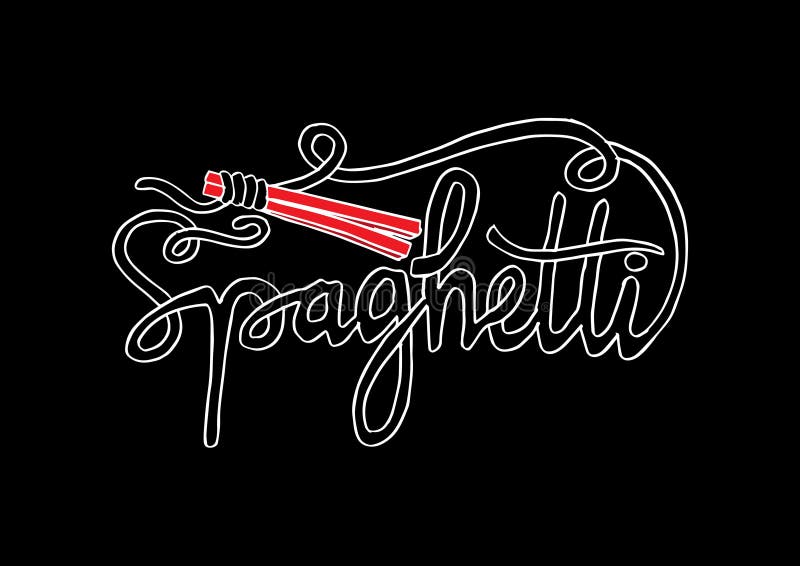 Spaghetti With Pasta Letters Stock Vector - Illustration of meal ...