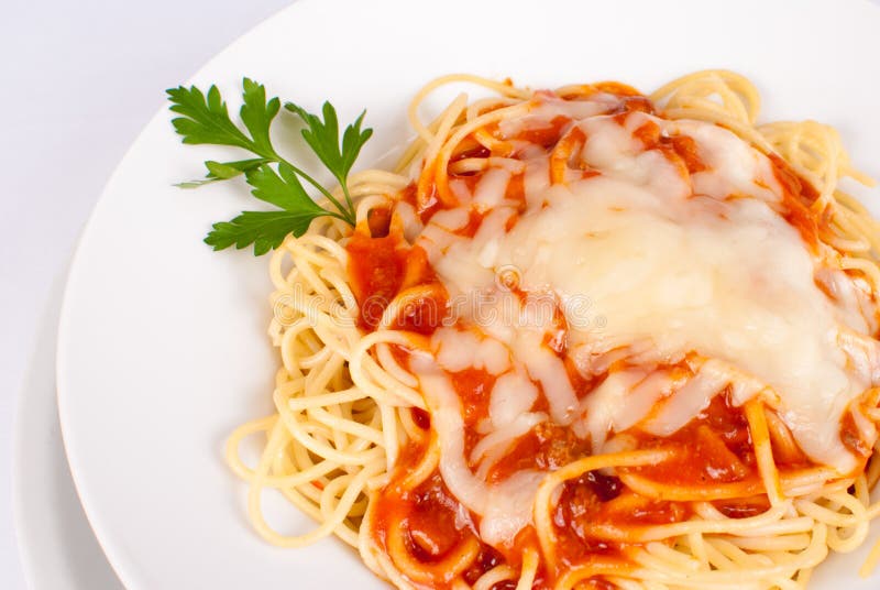 Spaghetti in tomato sauce stock photo. Image of italian - 28486776