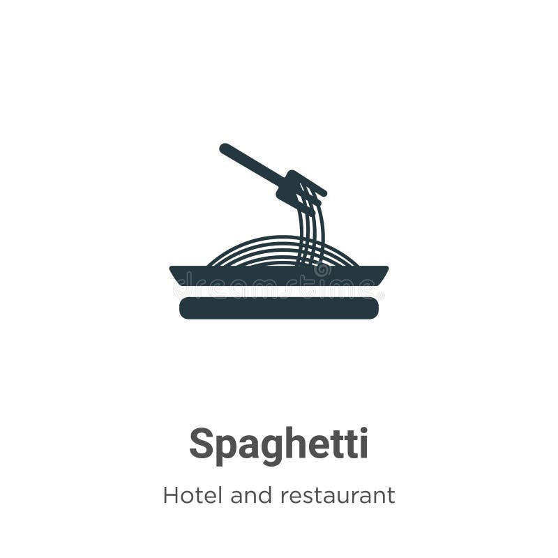 Spaghetti Vector Icon on White Background. Flat Vector Spaghetti Icon ...