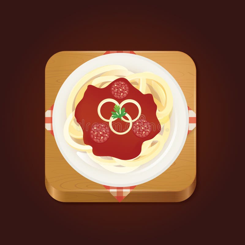 Spaghetti. Vector Illustration Decorative Design Stock Vector ...