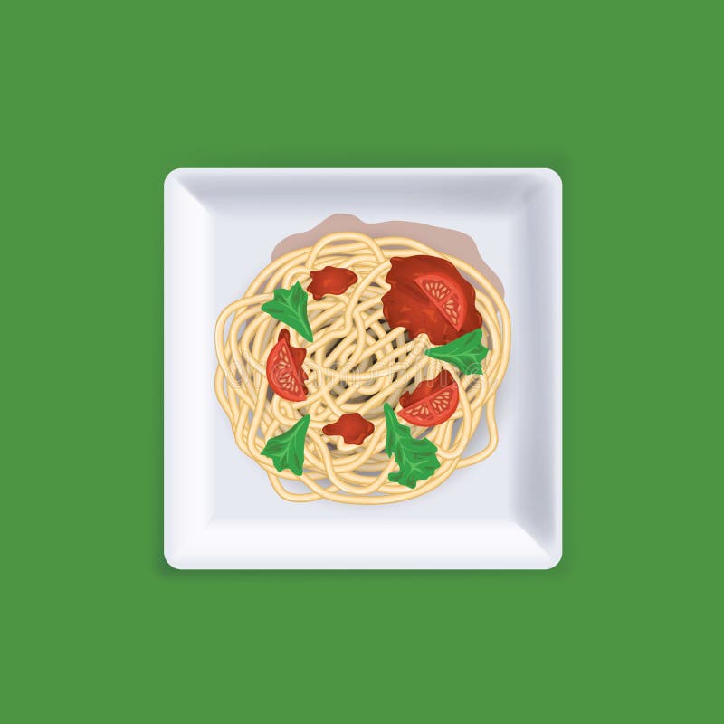 Spaghetti. Vector Illustration Decorative Design Stock Vector ...