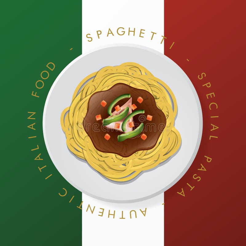 Spaghetti. Vector Illustration Decorative Design Stock Vector ...