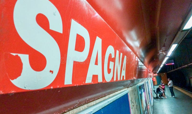 Spagna Subway Station, Rome - Italy Editorial Photography - Image of ...