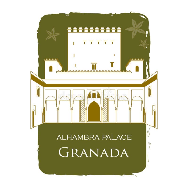 Spain 2a stock vector. Illustration of alhambra, landmark - 187483783