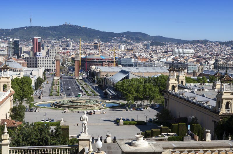 Spain. Barcelona. the Top View on a City Stock Photo - Image of ...